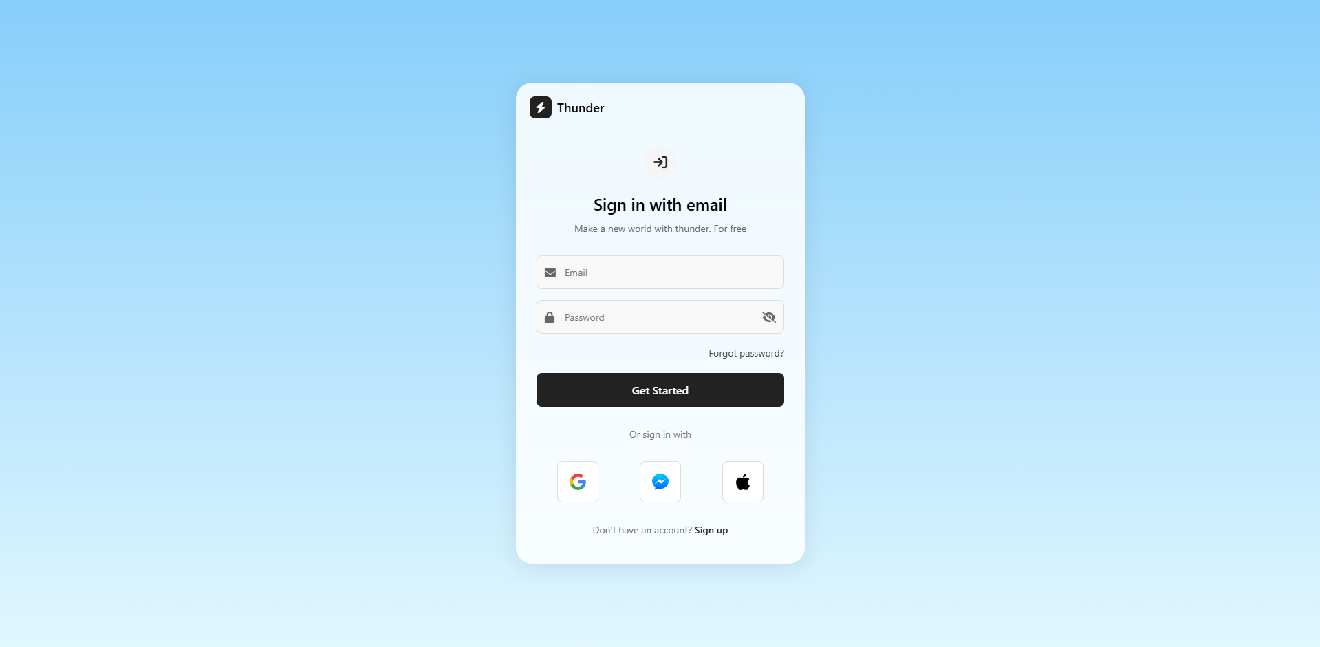 Thunder Login & Sign up Form by thunderdesgin | CodeCanyon